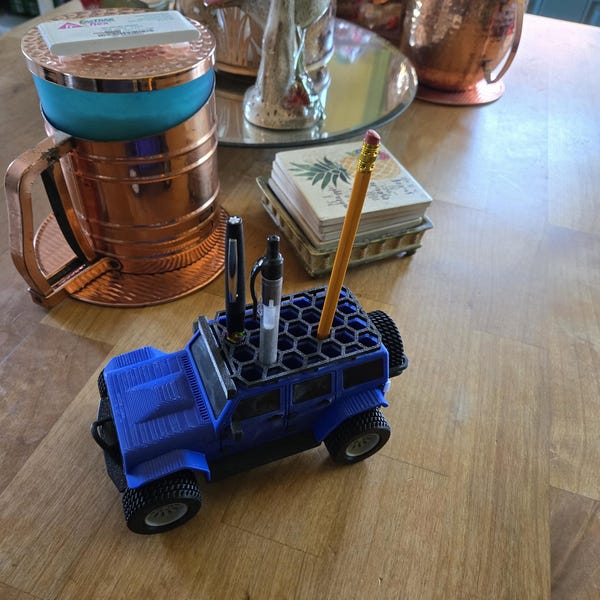 3D Printed 2-door Jeep Pen/pencil Holder - Etsy