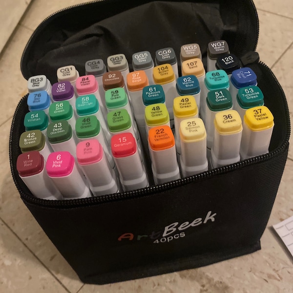 Marker Color Chart Printable: 40-262 Swatch Template (digital PDF) - Etsy