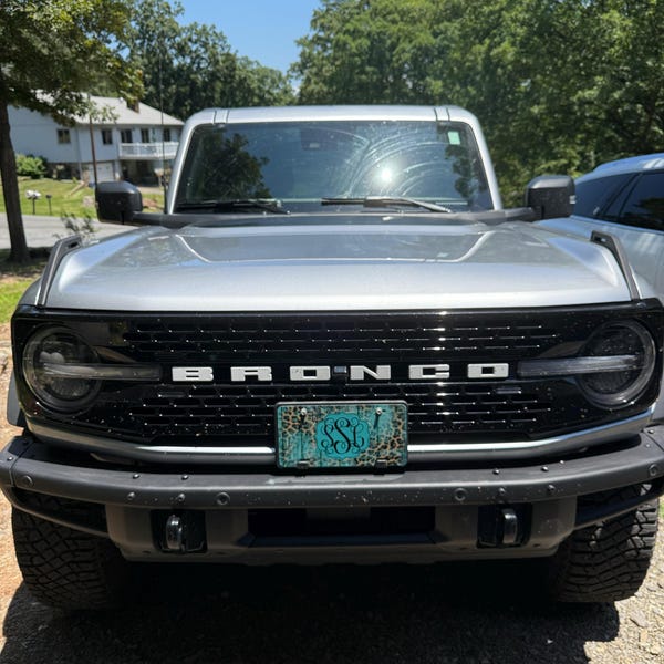 Black Monogram License Plate, Personalized Black License Plate ...