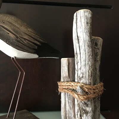Small 10 Driftwood Piling Nautical Table Decor,coastal/lake Theme Wood ...