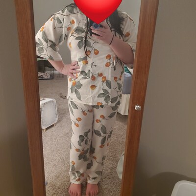 Pajama Set Woman Cotton Pajama Set Cute Pajama Bear Pattern - Etsy