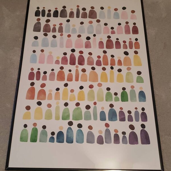 Diversity & Inclusion Figures Art Print | DEI Equality Diversity ...