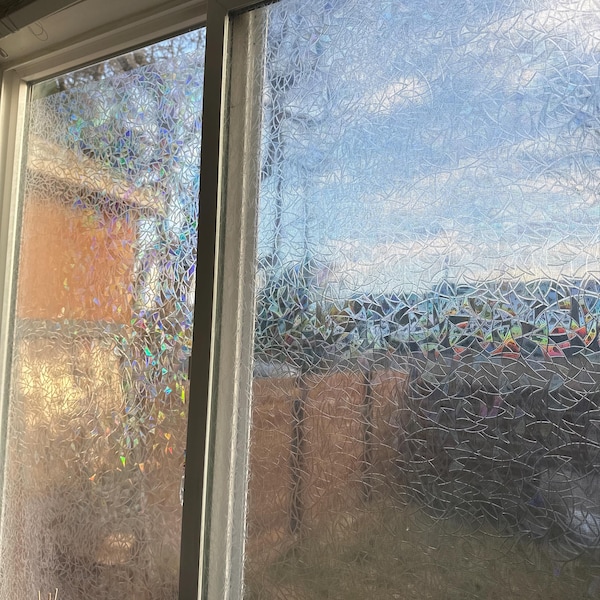 Custom Size Stained Glass Window Film Electrostatic Heat-proof Privacy ...