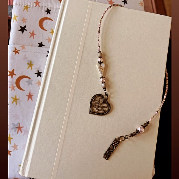 Heart Reader Gift With Flower Charm and Beads - Etsy
