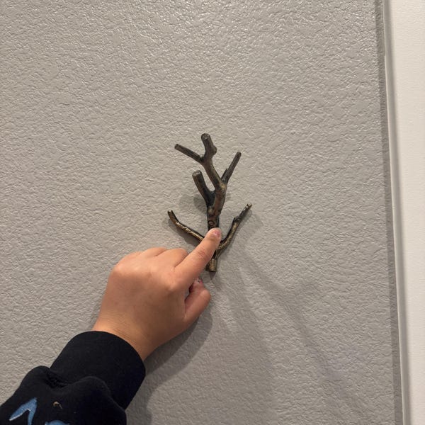 Decorative Twig Coat Hook Wall Hooks Antique Metal Key Hook Hangers ...