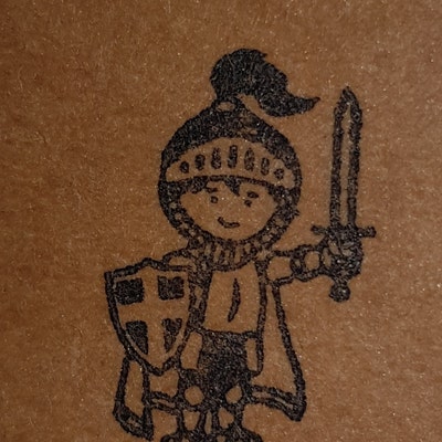 Mini Rubber Stamp KNIGHT Ø 15 Mm / 0.59 Inch - Etsy