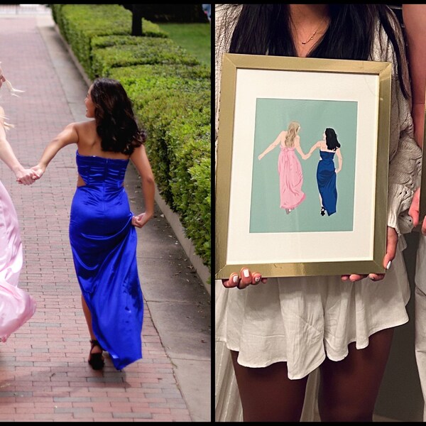 Friends Faceless Portrait, Faceless Portrait, Custom Faceless Portrait ...