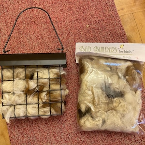2 Pack Bird Nesting Materials Natural Alpaca Fiber Wool for Suet Cage ...