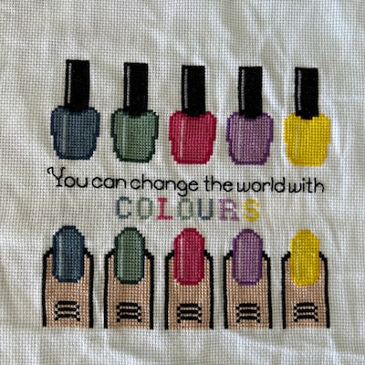 Painting Palette Cross Stitch Pattern, Paint Cross Stitch Pattern ...