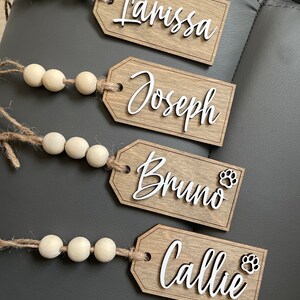 Personalized Beach Theme Stocking Name Tags // Coastal - Etsy