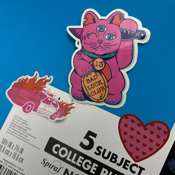 Neon Bones 8 X 10 Art Print Graphic Pink Illustration Punk Feminist ...