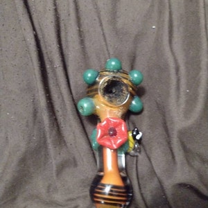 Flower Glass Pipe Girly Bee Pipes Beautiful Girly Pipe - Etsy