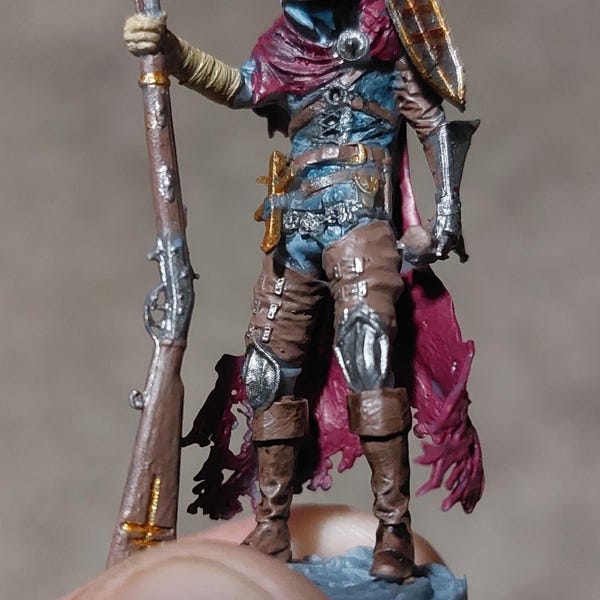 Gray Knight Miniature Inspired by Abyss Watcher From Dark Souls Mini ...