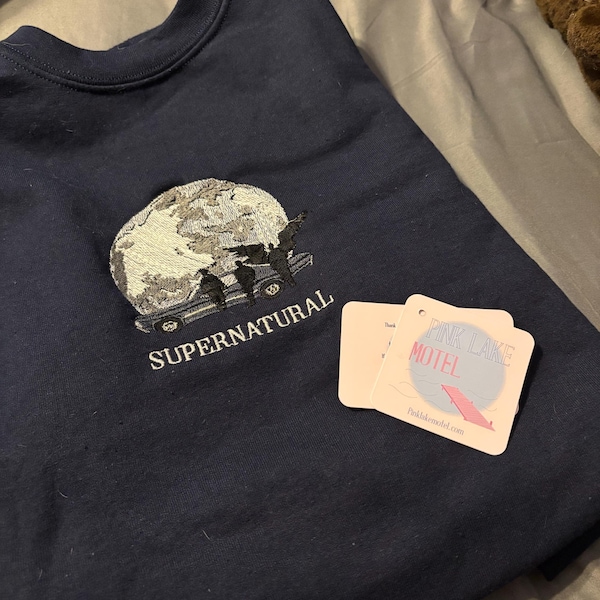 Castiel's Handprint - Dean Supernatural - Embroidered Crewneck ...