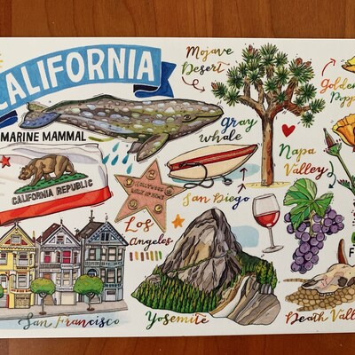 California State Postcard. - Etsy