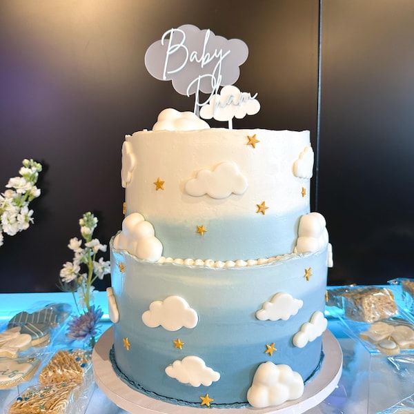 10 Cloud Glass Charm Head in the Cloud Drink Topper Glass Drink Tag ...