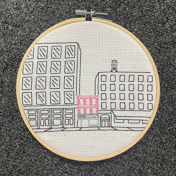 The Odeon Classic NYC Storefront Cross Stitch Pattern, Embroidery ...