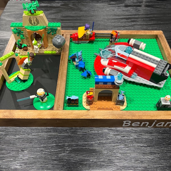 Personalized Building Blocks Tray With Side Compartment and Dry Erase ...