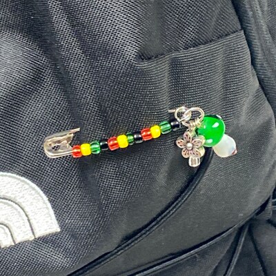 Safety Pin Bag Charms Protection Pins Beaded Charms - Etsy
