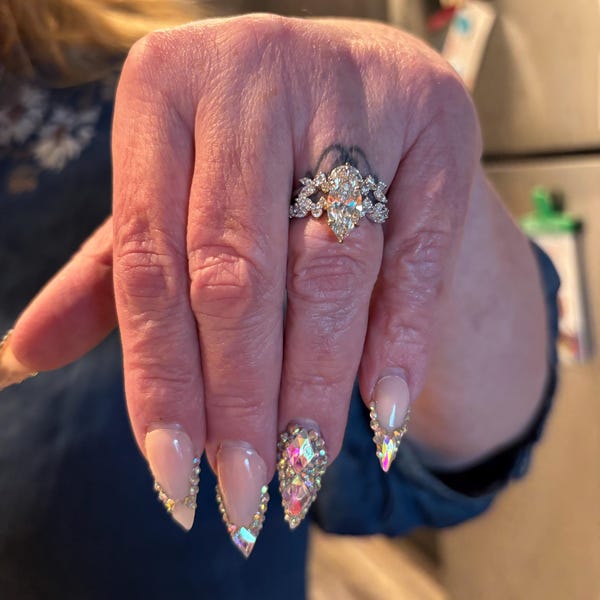 2 Carat Emerald Cut Lab Grown Nature Inspired Diamond Ring / VVS2 F CVD ...