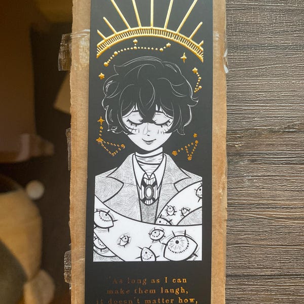 Bsd Dazai Fyodor Goldfoil Bookmarks - Etsy