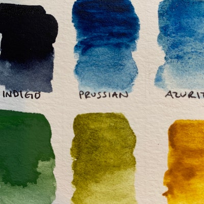 Handmade Watercolor Prussian Blue Dark Blue for Painting, Calligraphy ...