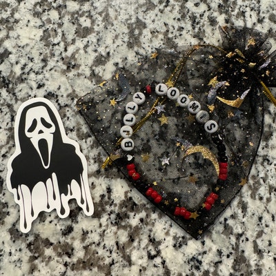 STU MACHER Scream Ghostface Beaded Bracelet - Etsy