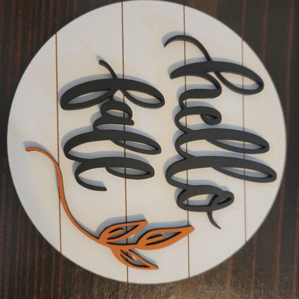 Hello Fall Tier Tray - Fall 3D Mini Signs - Pumpkin - Fall Decor ...