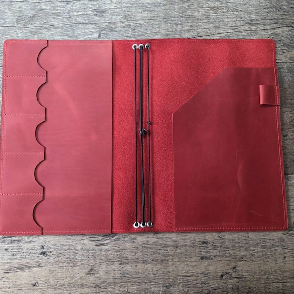 Custom Journal Cover, A5 Journal Cover, Leather Notebook A5, Refillable ...