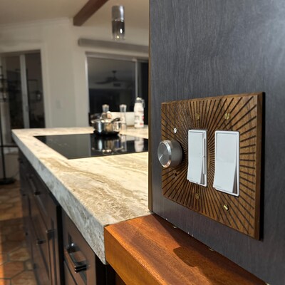 3 Pack Wood Light Switch Plate Cover for Outlets and Plugs in Your Mid ...