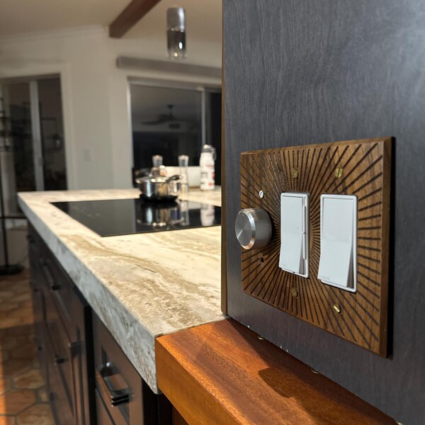 3 Pack Wood Light Switch Plate Cover for Outlets and Plugs in Your Mid ...