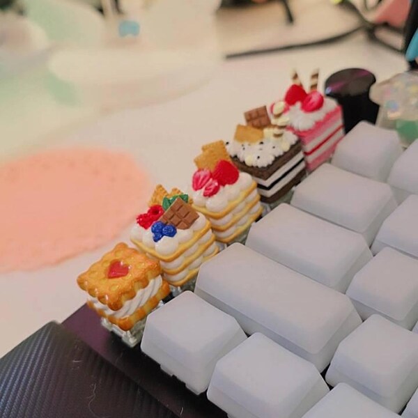 Jelly Cream Cookie Artisan Keycap | Cute Miniature Dessert Food Key for ...