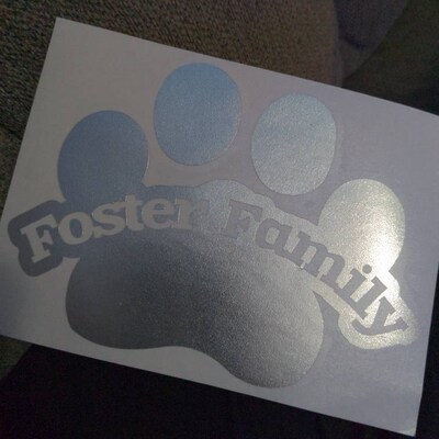 Foster Family Adopt Paw Print Vinyl Decal Sticker - Etsy