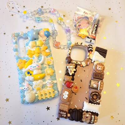 Lets Eat Chocolate Decoden Phone Cases for All Models, Handmade Phone ...