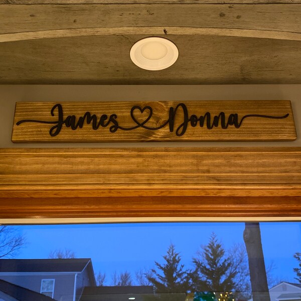 Custom Couple Name Sign Pallet Sign Wedding Gift Wooden Name Sign ...