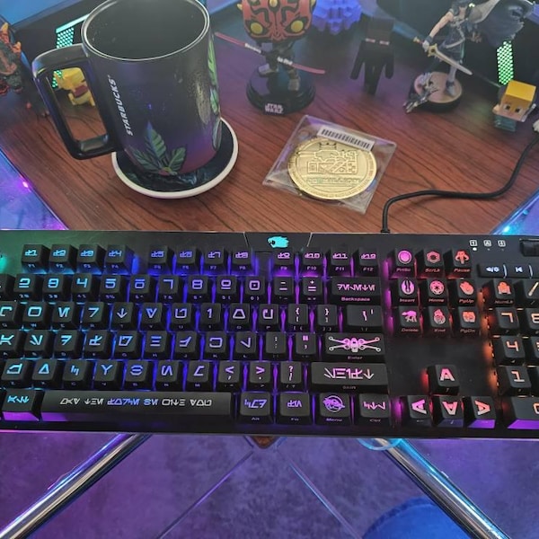 Halo Theme Backlit Keycap Set | Mechanical Keyboard Keycap Set for ...