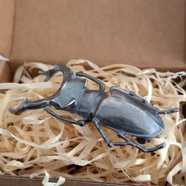 Real Natural Stag-beetle Electroformed Pure Ruthenium Finishing. - Etsy