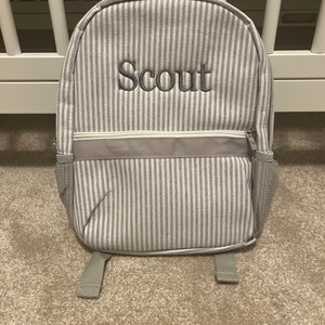Personalized Baby Backpacks Monogrammed Toddler Backpacks Seersucker ...