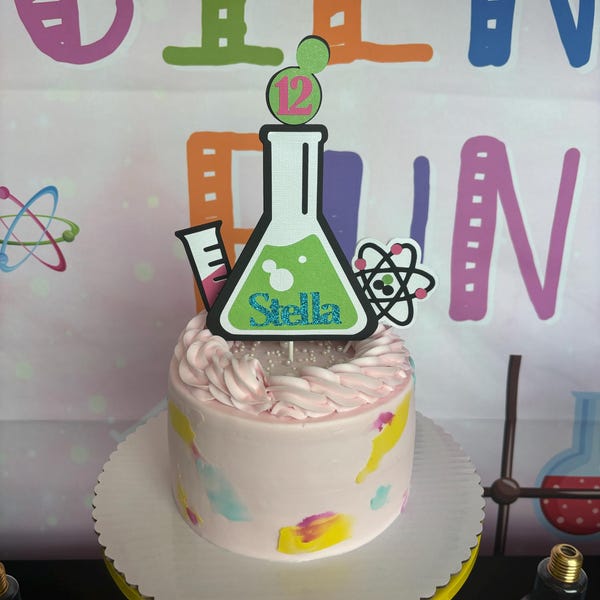 Custom Science Cupcake Toppers, Science Party, Science Birthday, Mad ...
