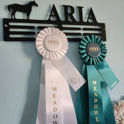 Custom Horse Ribbon Holder Medal Hanger Medal Holder With Name Display ...