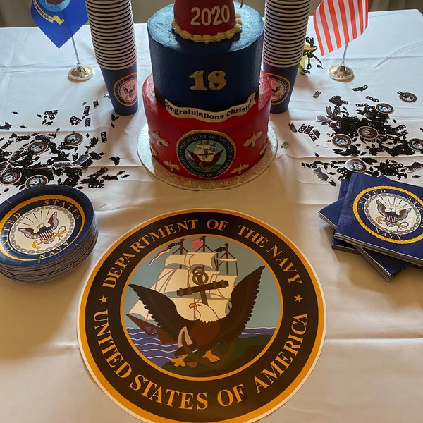 US Navy Party Napkins- Navy Paper Napkins, US Navy Party, Navy ...
