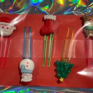 Christmas Bento Lunch Food Picks Santa Food Picks Mrs. Claus Food Picks ...