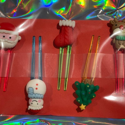 Christmas Bento Lunch Food Picks Santa Food Picks Mrs. Claus Food Picks ...