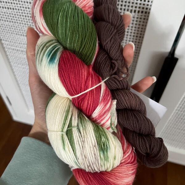 Hand Dyed Assigned Pooling Yarn in flourish Colorway: Available in Sock ...