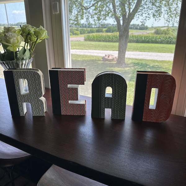Custom Cut Book Letters: Vintage Monogram Decor (7.5 X 5.5 Inches) - Etsy