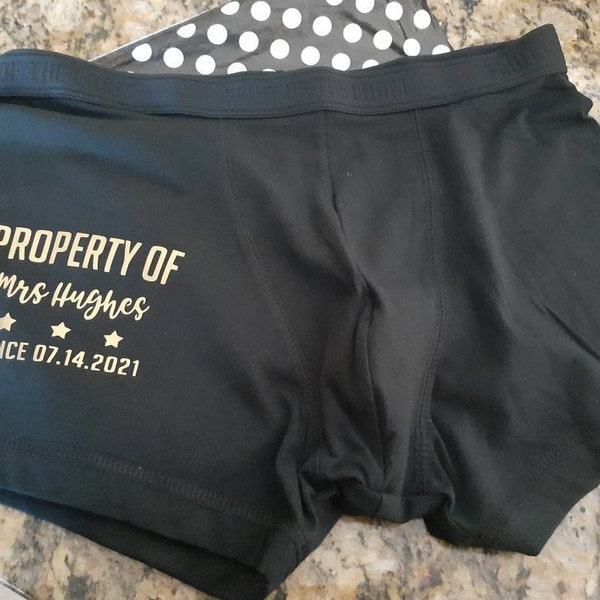 Personalised ,groom Underwear,boxers,groom Gifts,groom Boxers,wedding ...