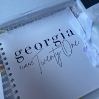 Personalised 21st Birthday Guestbook, 21st Scrapbook, Birthday Memory ...