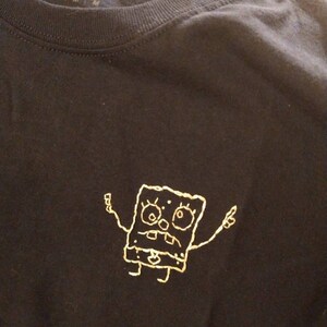 Doodlebob - Embroidered Tee - Etsy