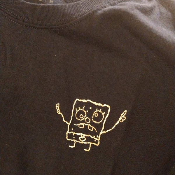 Doodlebob - Embroidered Tee - Etsy