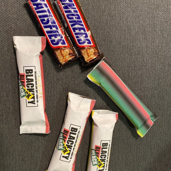 Alien Spaceship Planet Happy Birthday Thank You Candy Wrapper Label ...